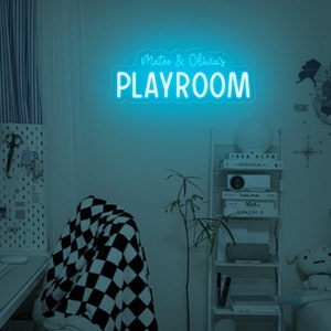 Personalized Neon Playroom Sign With Names - Kid's Room Decor,nursery ...