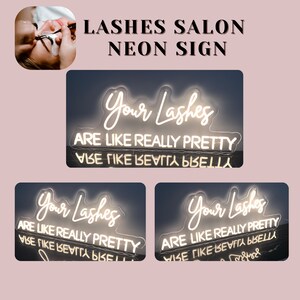 Your Lashes Are Like Really Pretty Neon Sign, Beauty Salon Decor - Etsy