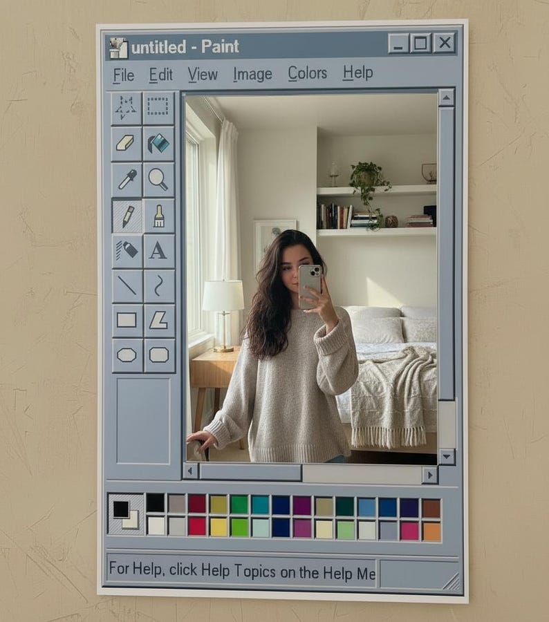 Ms Paint Led Neon Mirror, Retro Windows Paint Inspired Mirror ...