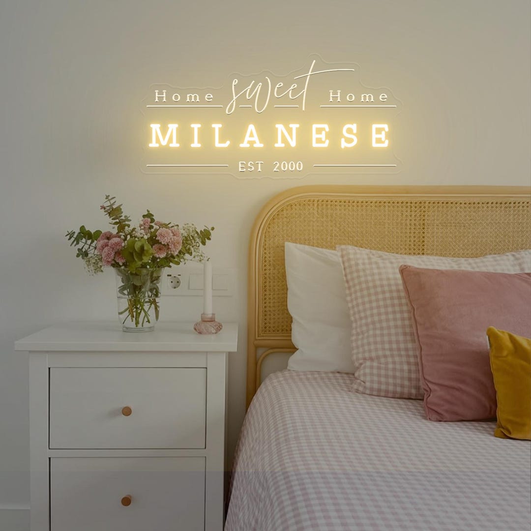 Custom Home Sweet Home LED Neon Sign, Personalized Anniversary Gift - Etsy