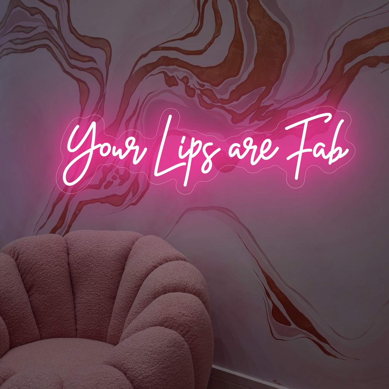 Your Lips Are Fab Neon Sign, Beauty Neon Sign, Custom Business Sign ...