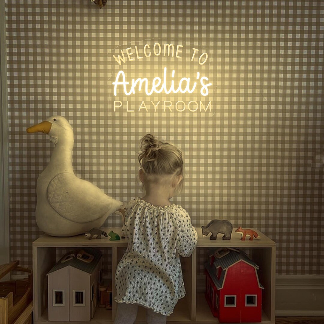 Personalized Playroom Sign With Names Neon Sign, Kid's Neon Sign ...