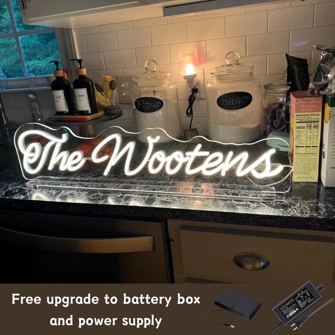 Wedding Table Neon Sign: Free Standing Logo, Reception Desk Decor ...