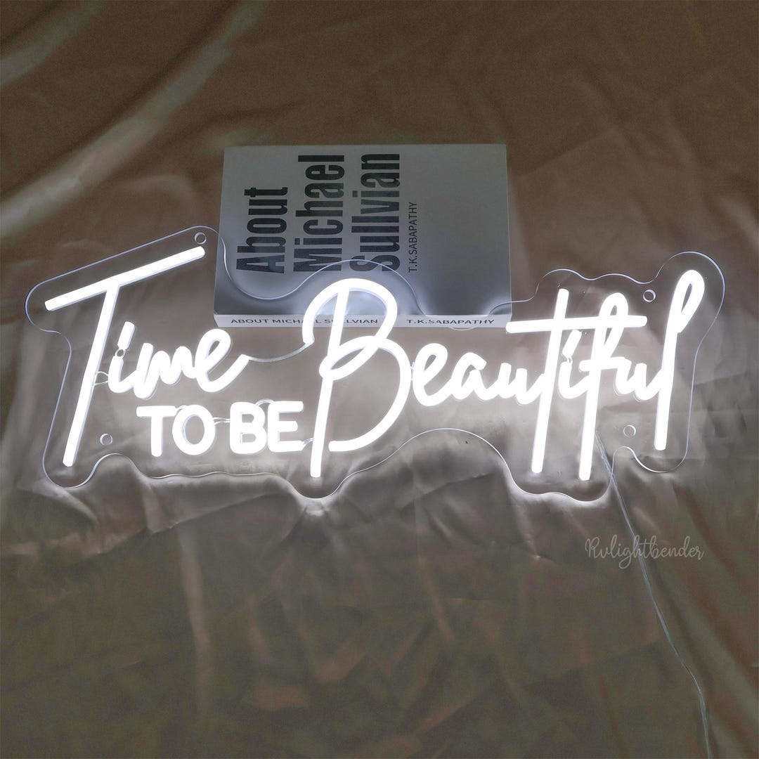 Time to Be Beautiful Neon Sign, Girl Boss Sign, Beauty Neon Sign ...
