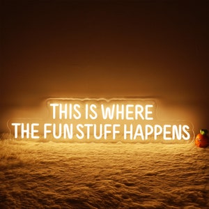 This is Where the Fun Stuff Happens Neon Sign, Kid's Room Decor ...