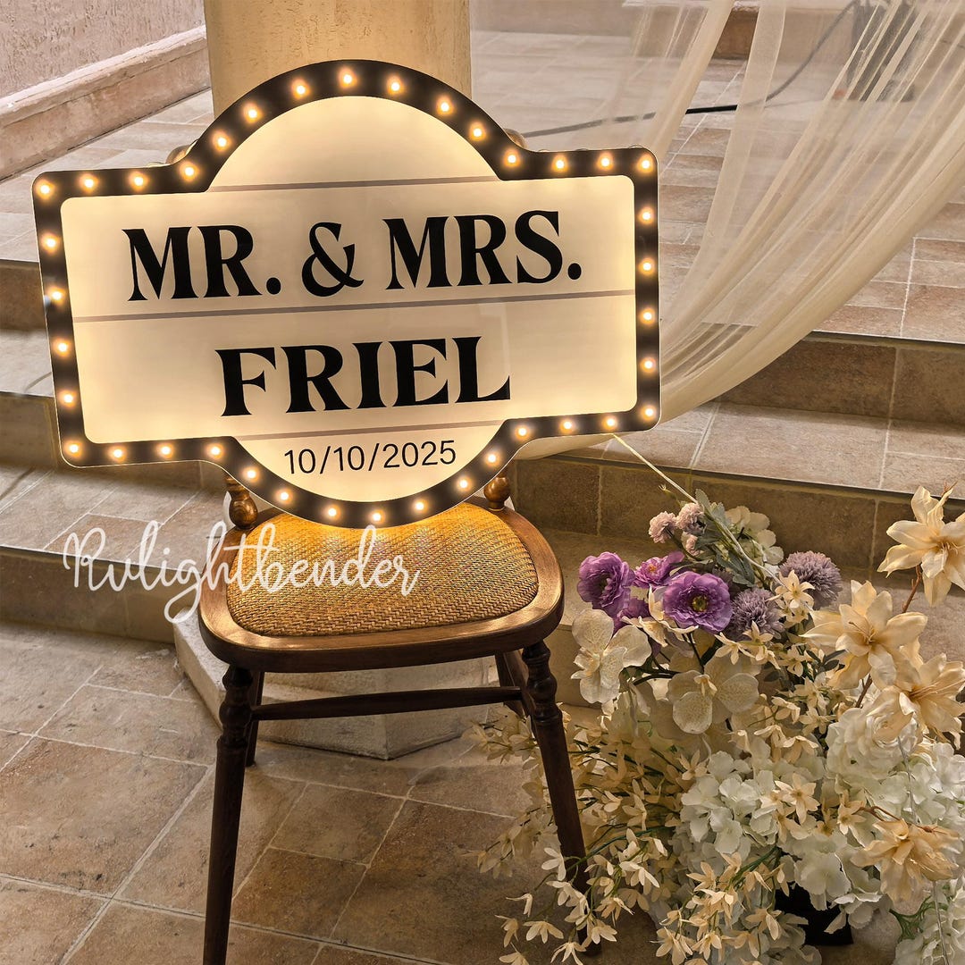 Custom LED Neon Wedding Sign: Personalized Reception Decor - Etsy