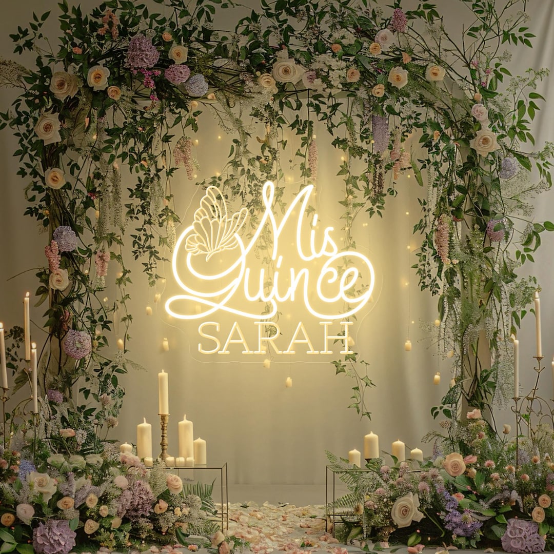 Custom Mis Quince Neon Sign: Quinceañera Party Decor - Etsy