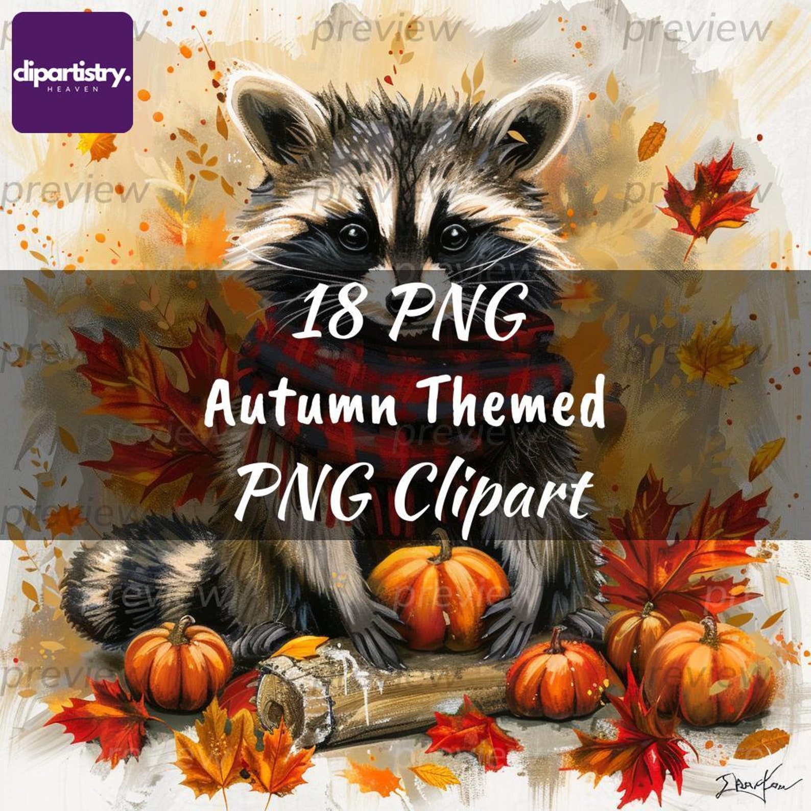 Fall Raccoon Pumpkin Clipart Set – Autumn PNG Digital Download - Etsy