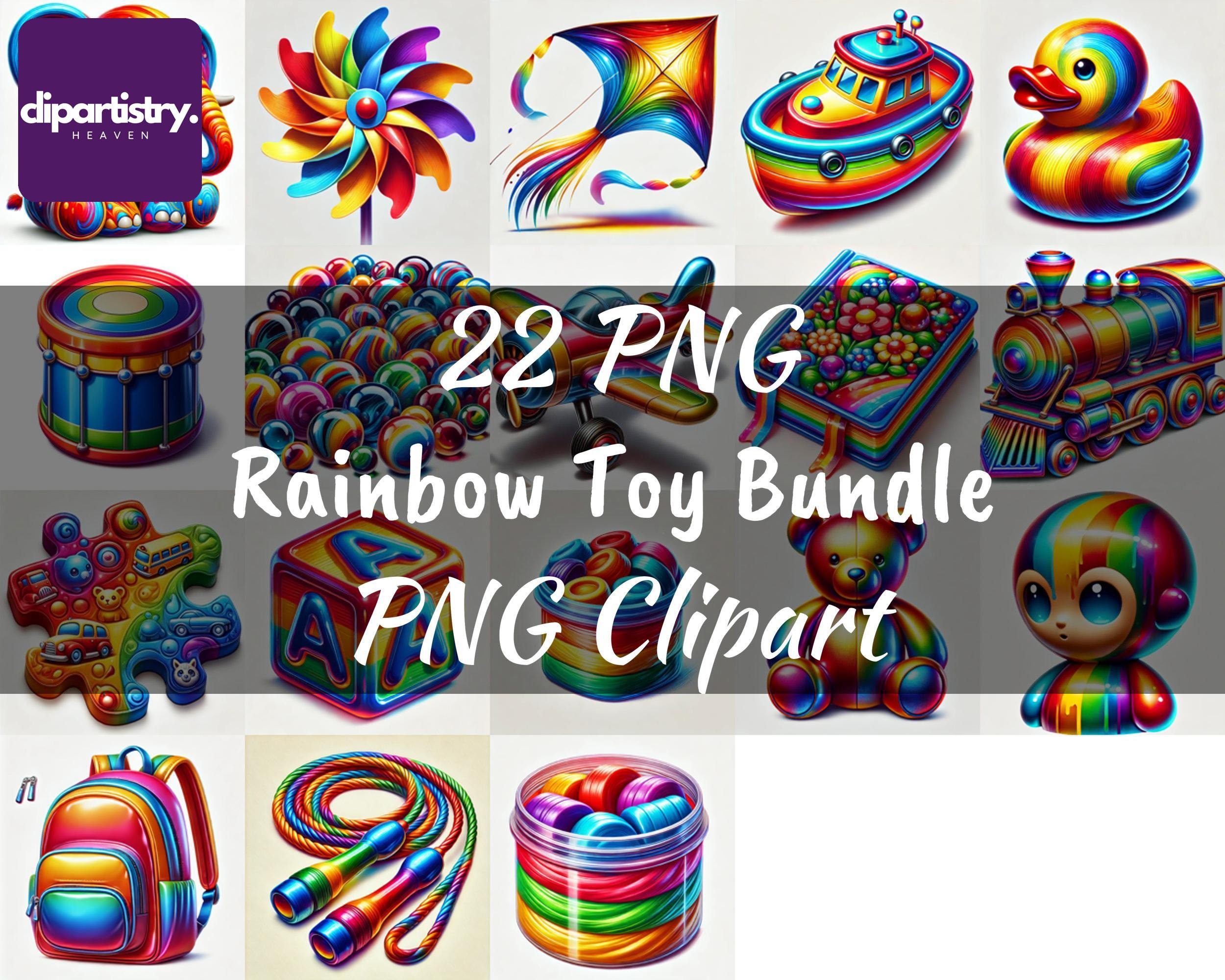 Rainbow Toy Bundle Pack for Kids Educational Colorful Collection of ...