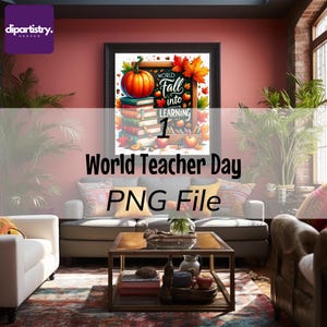 Fall Into Learning Digital Download - Pumpkin Clipart, Sublimation ...