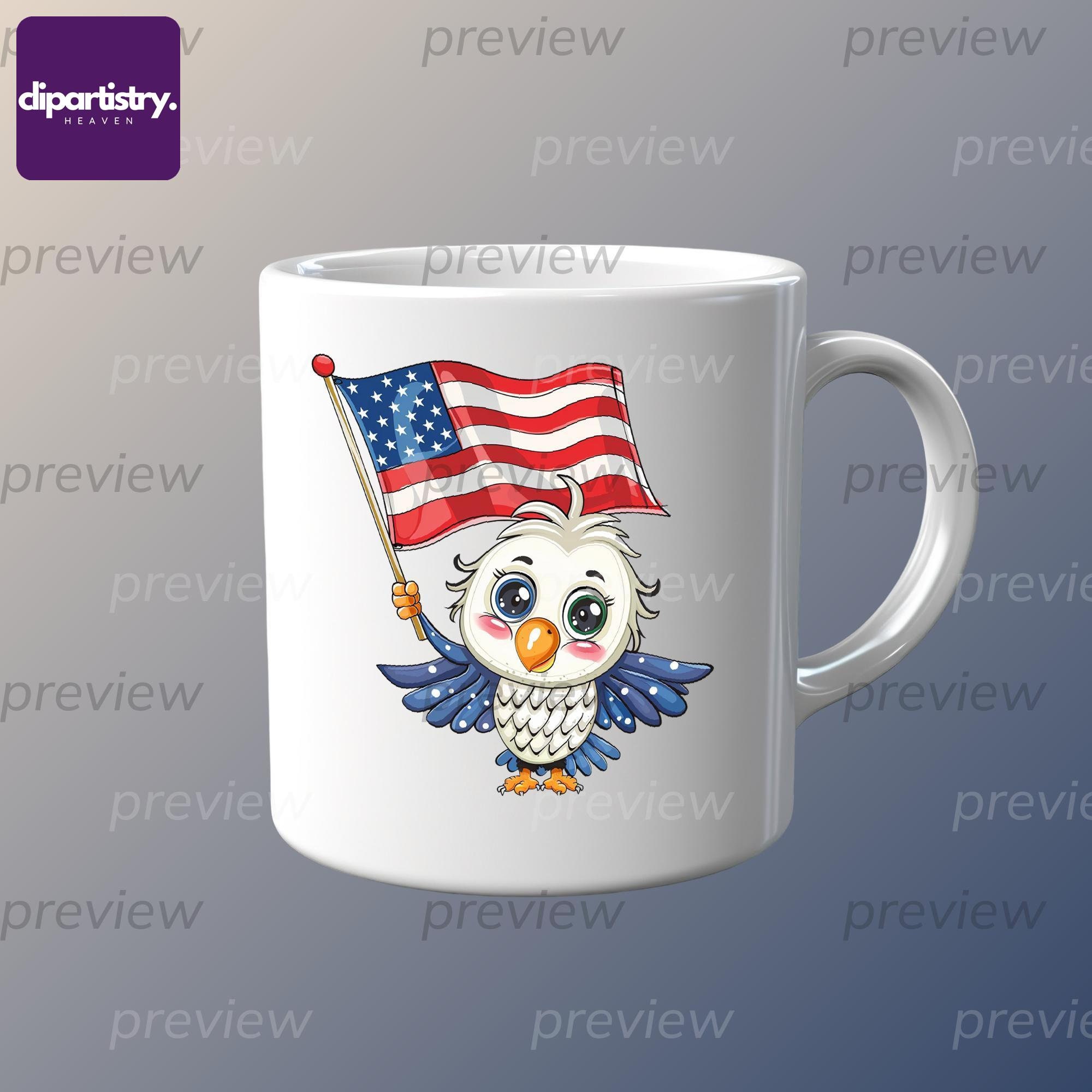 Patriotic Eagle Clipart Bundle 4th of July American Flag Illustrations ...
