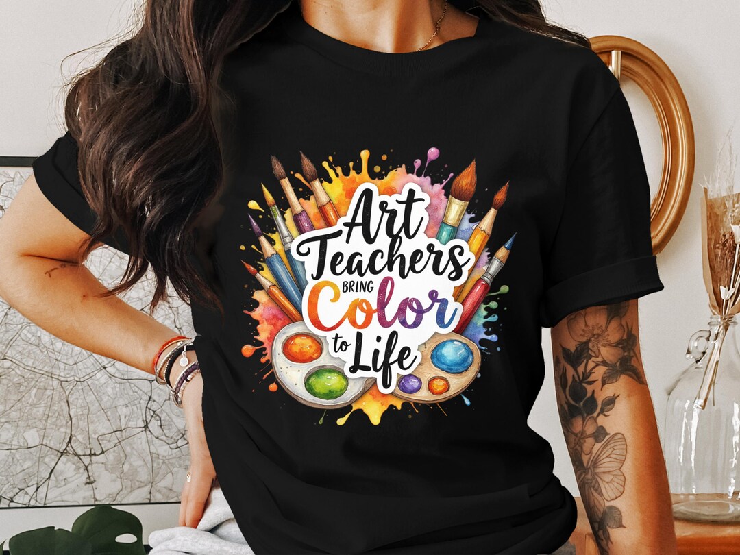 Art Teacher Digital PNG, Watercolor Design, Classroom Art, Bring Color ...
