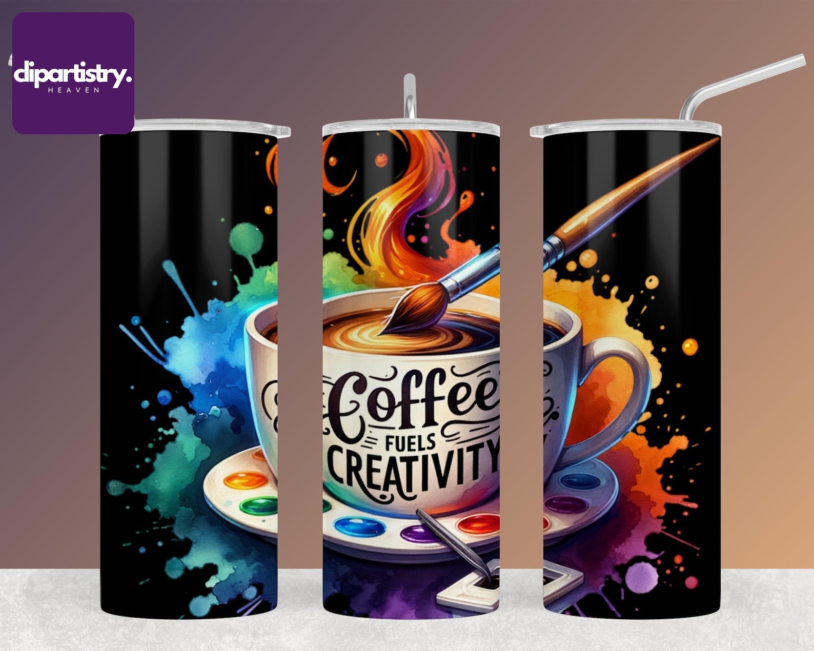 Coffee Fuels Creativity Art Print: Colorful PNG Clipart (digital ...
