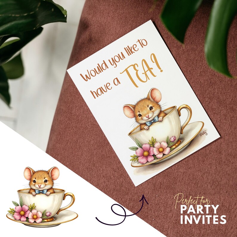 Tea Party Animals Clipart Bundle – Kawaii Fairytale Tea Time Animals ...