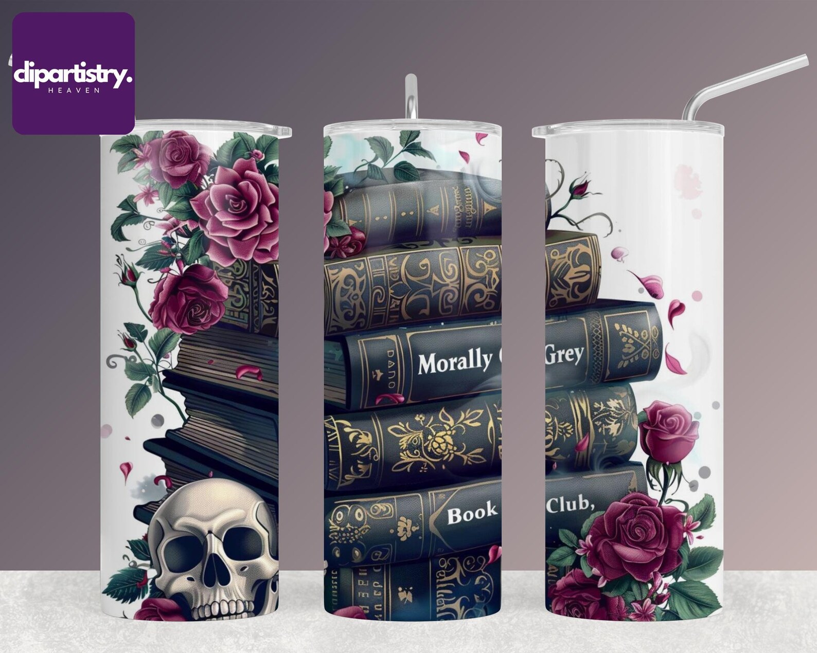 Morally Grey Book Club PNG Image Gothic Digital Art for Book Lovers ...