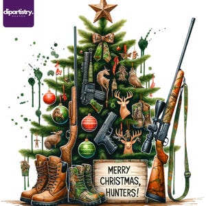 Deer Hunting Christmas PNG Bundle: Holiday Crafts (digital Download) - Etsy