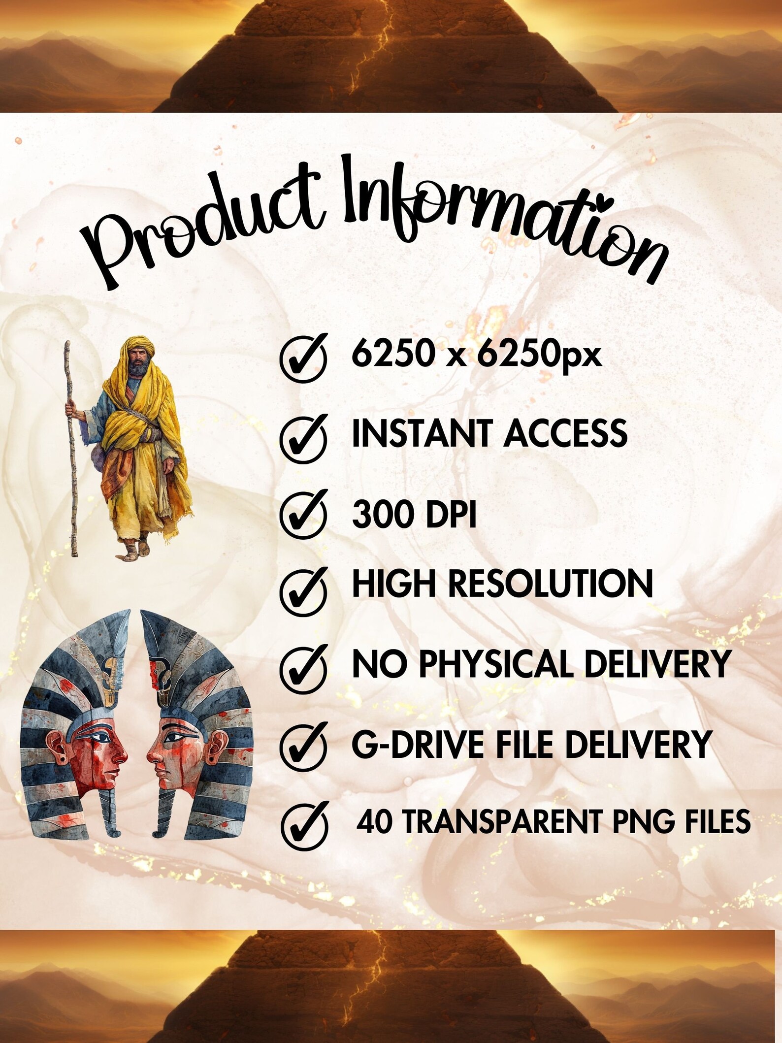 Passover Watercolor Clipart Bundle: Moses, Exodus Themes (PNG) - Etsy