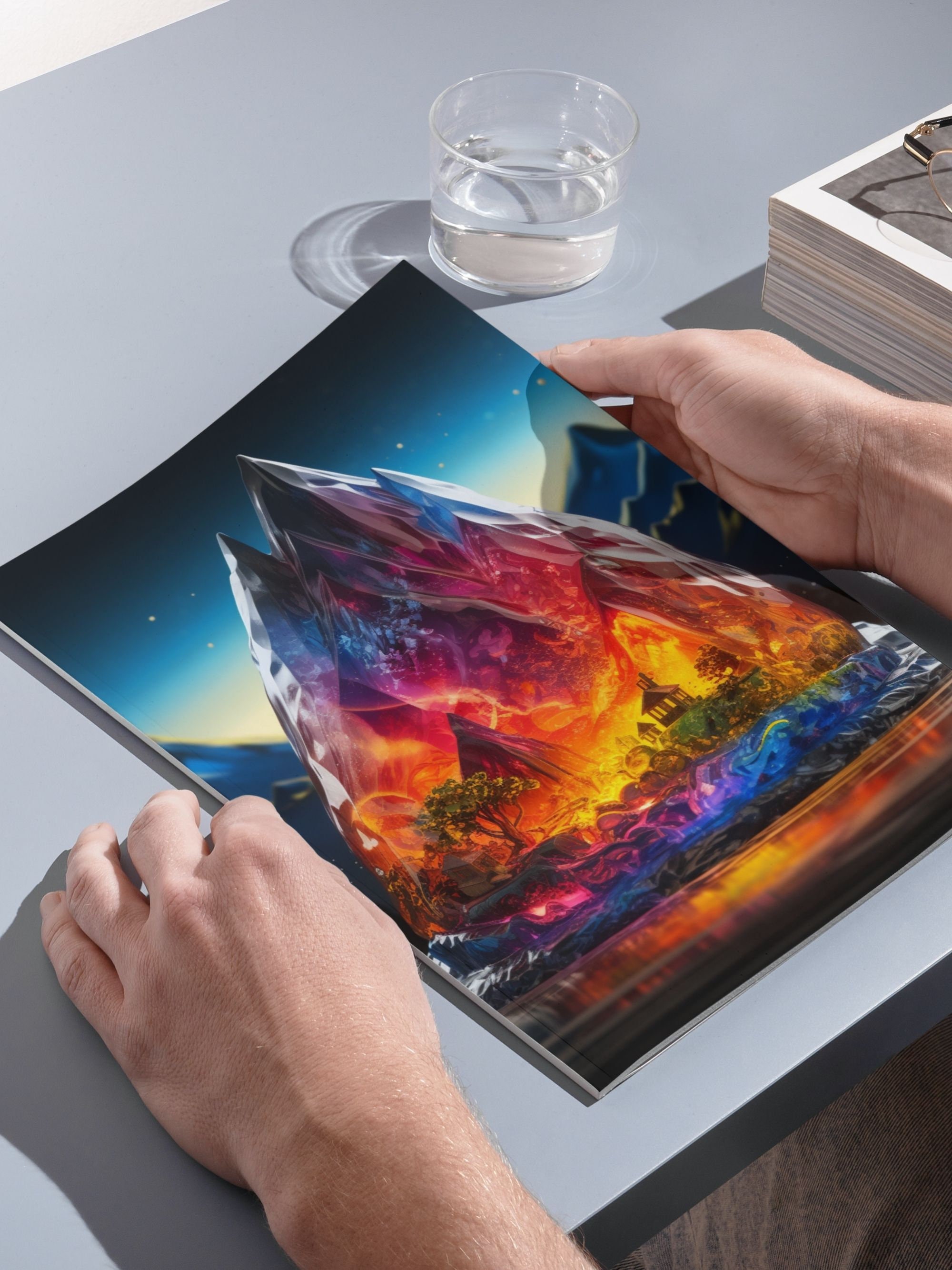 Volcano PNG, Watercolor Clipart, Crystal Eruption Fantasy Commercial ...