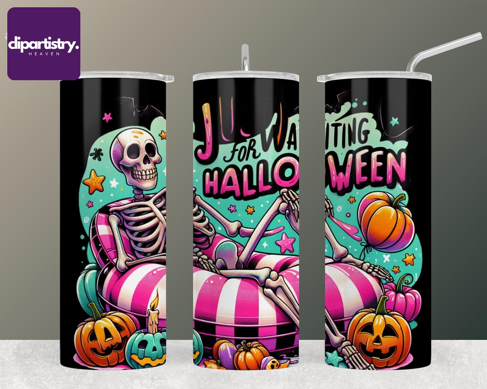 Funny Skeleton Art Print - Colorful Halloween Decor, Spooky Wall Art ...