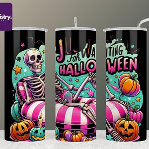 Funny Skeleton Art Print - Colorful Halloween Decor, Spooky Wall Art ...