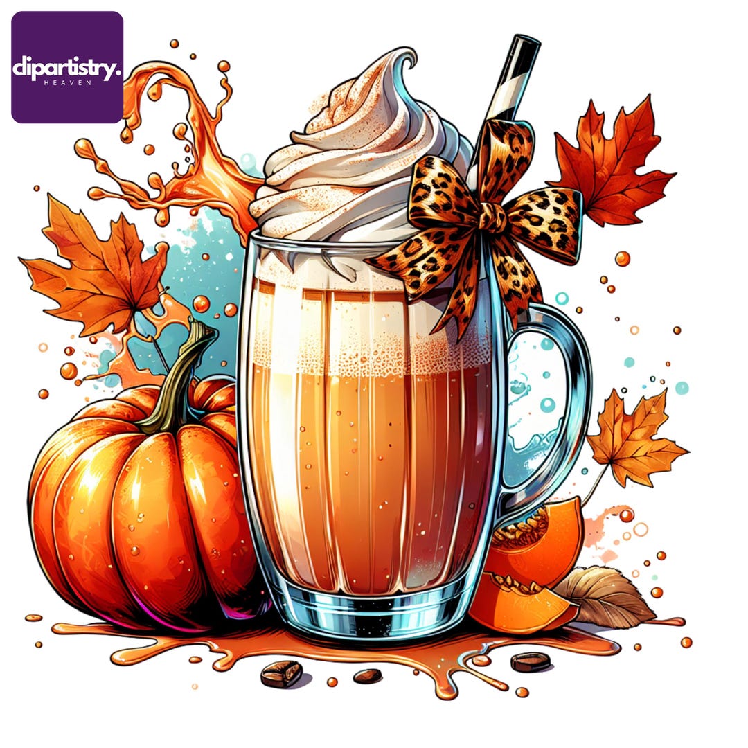 Autumn Pumpkin Spice Digital Art Print - Cozy Fall Decor With Whipped ...