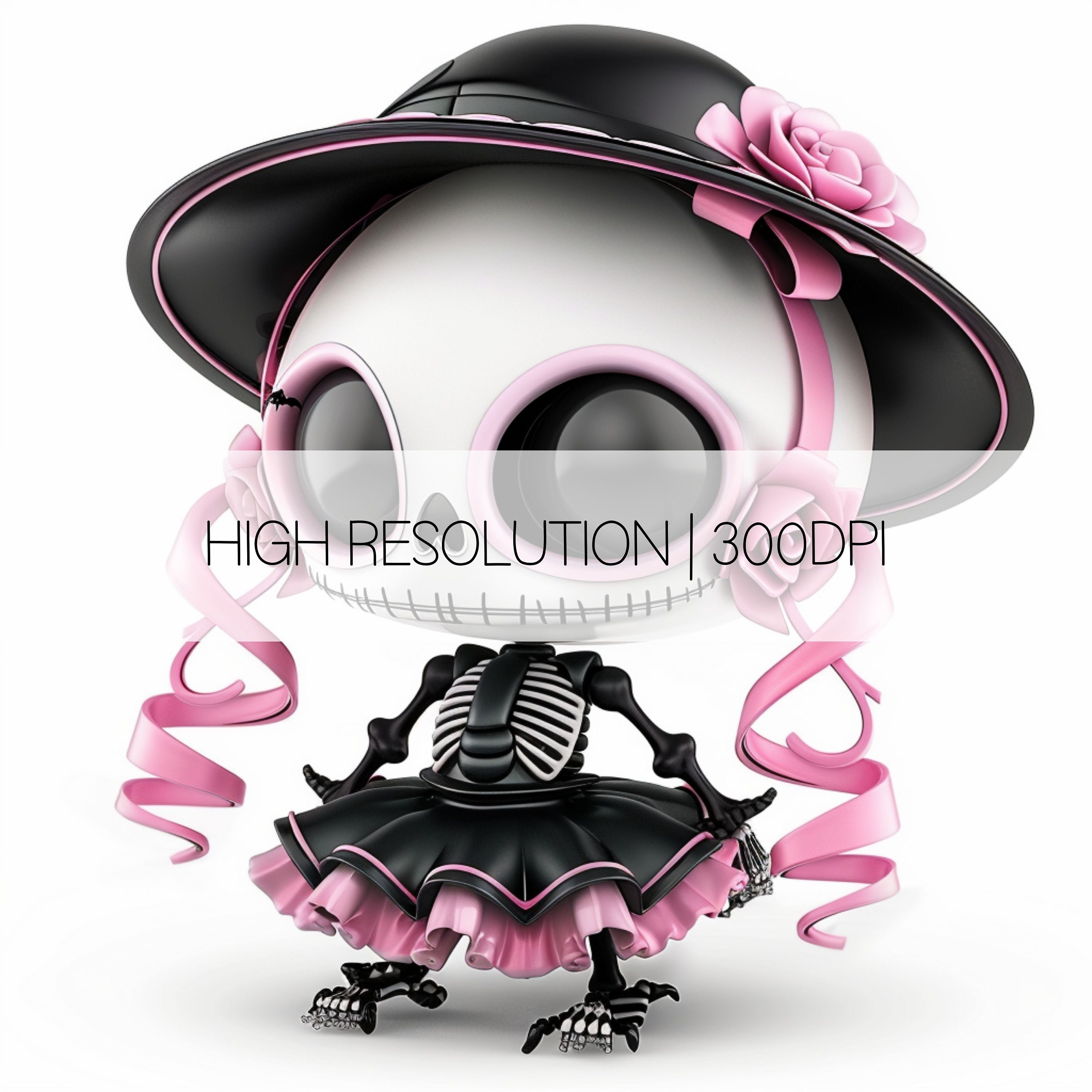 Halloween Clipart Pink and Black 55 PNG Images Watercolor Bundle, Cute ...