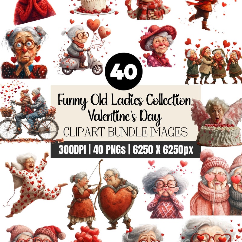 Older Ladies Clipart - Etsy