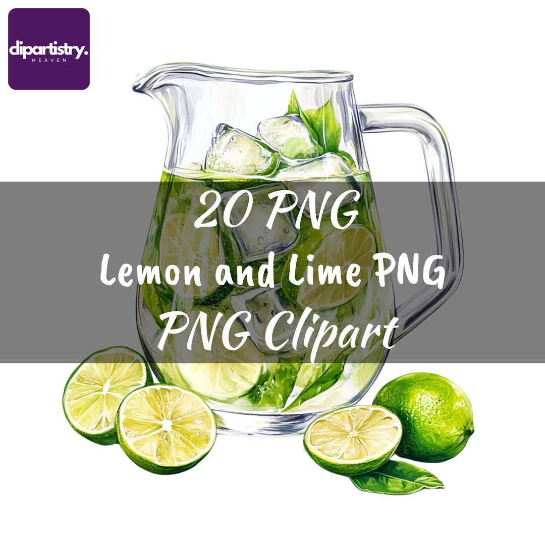 Lemon and Lime PNG Clipart Summer Fruits Watercolor Lemonade Vector ...