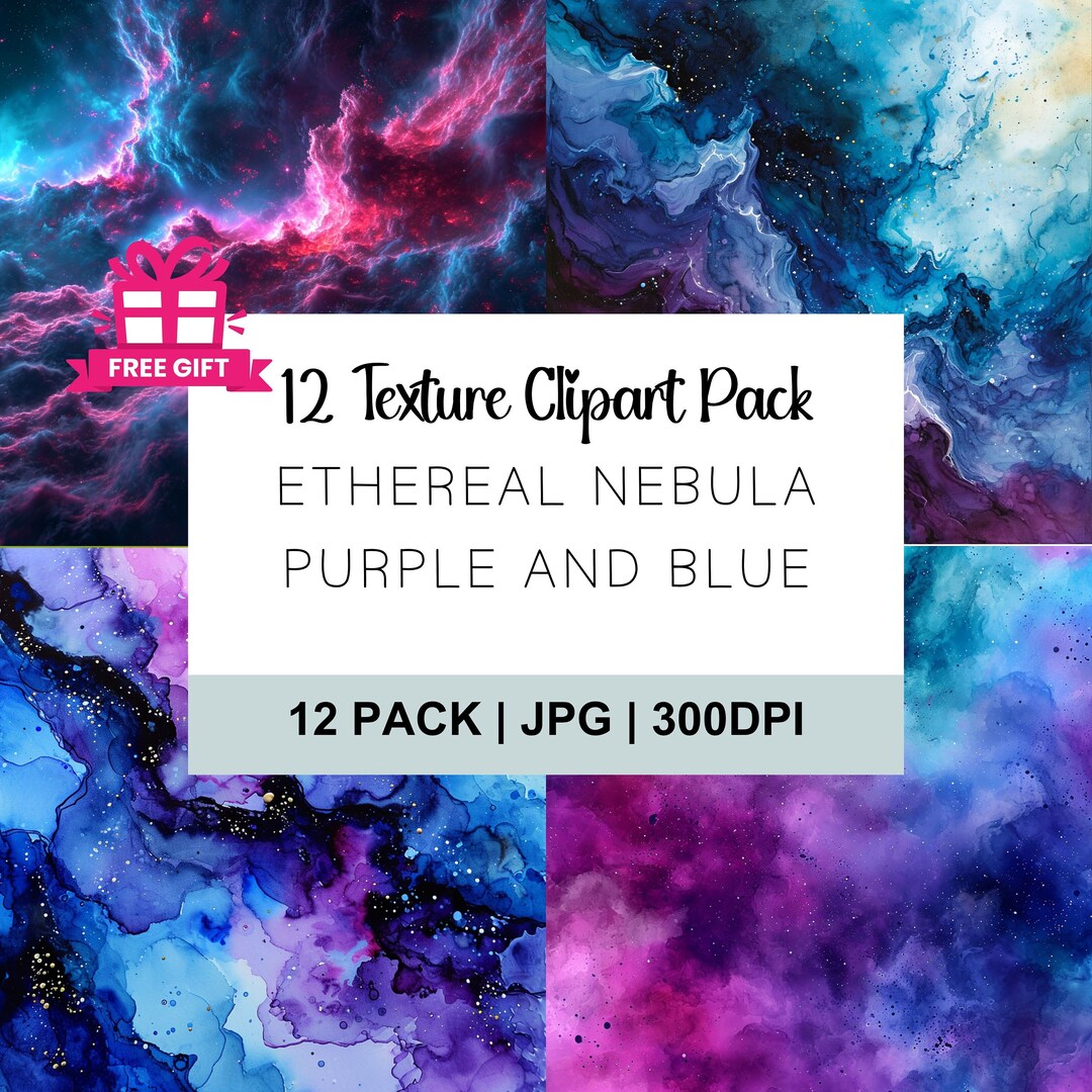 Texture Background Pack: ethereal Nebula, Cosmic Deep Space Colors ...