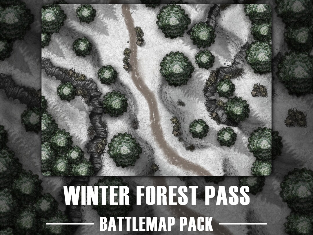 Winter Forest Pass 12 Handcrafted Maps for Elevated Games D&D Dnd ...