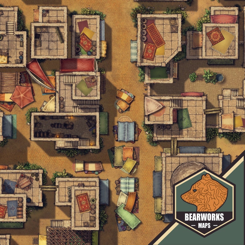 Desert Streets Battlemap 16 Handcrafted Maps for Elevated Games D&D Dnd ...