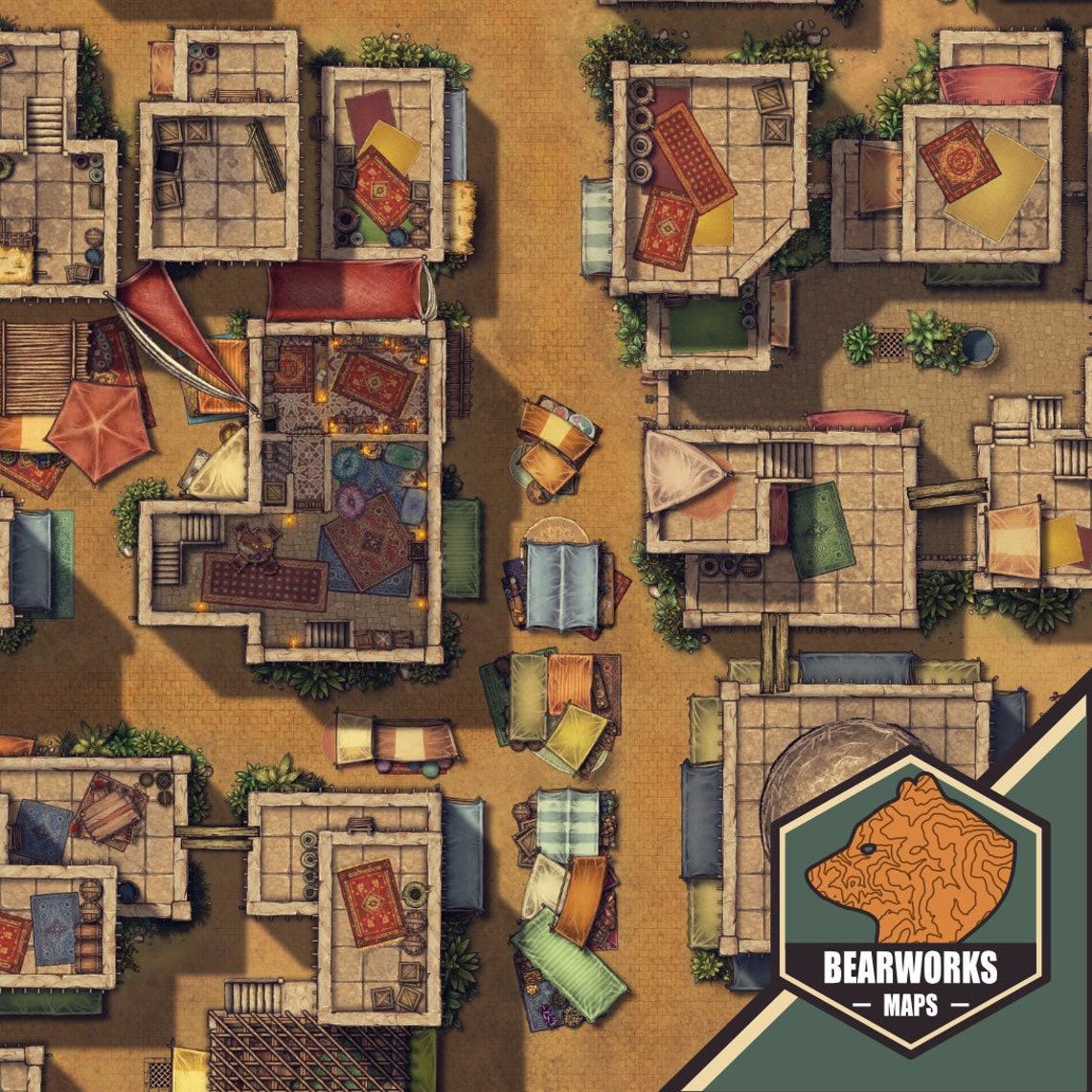 Desert Streets Battlemap 16 Handcrafted Maps for Elevated Games D&D Dnd ...