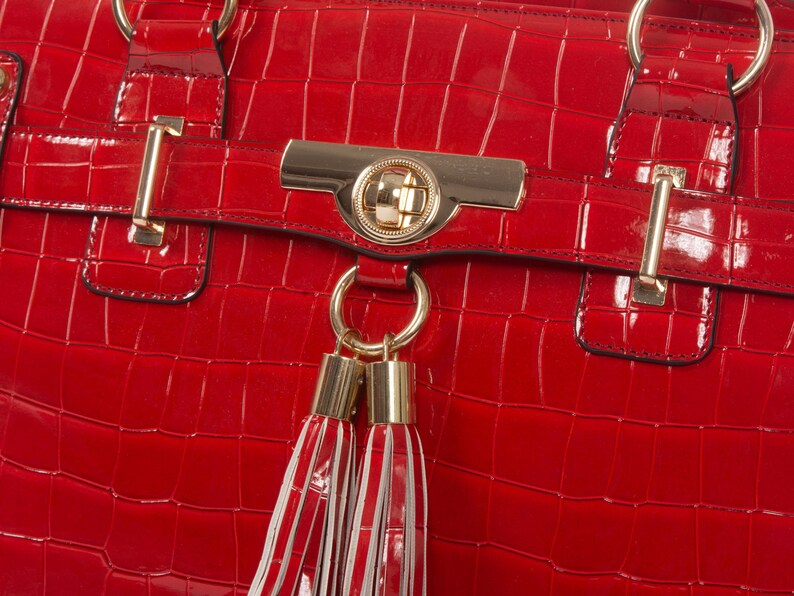 Rio Red Patent Laptop Bag With Wheels Fits 1317 Laptop, Versatile Carry ...