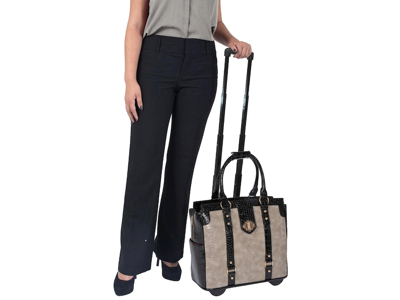 Rolling Briefcase for Women THE PARISIAN Rolling Laptop Bag, Overnight ...