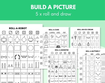 Roll-a-bee Roll and Draw a Bee Game Spring Dice Drawing Activity for ...