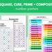 Square, Cube, Prime + Composite Number Posters - Etsy