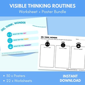 Visible Thinking Routines Posters + Worksheets Bundle | Cultures of ...