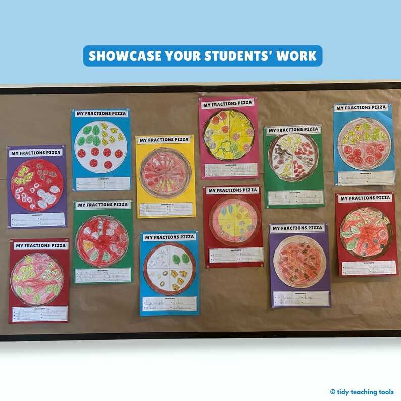 My Fractions Pizza Low Prep Maths Craft Year 1-2 - Etsy