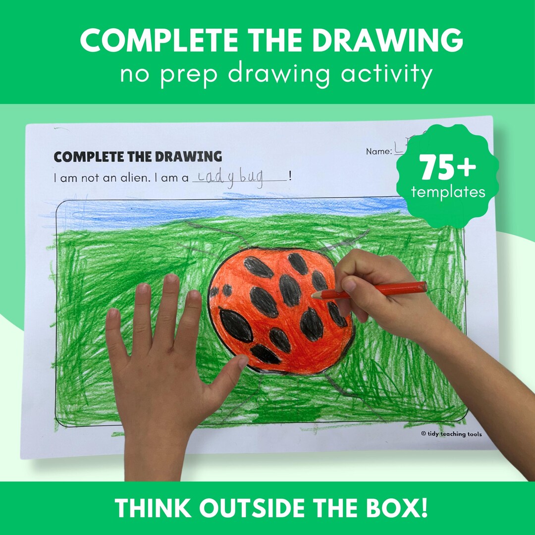 75 X Complete the Drawing (I Am Not A...i Am A....) Templates | No Prep ...