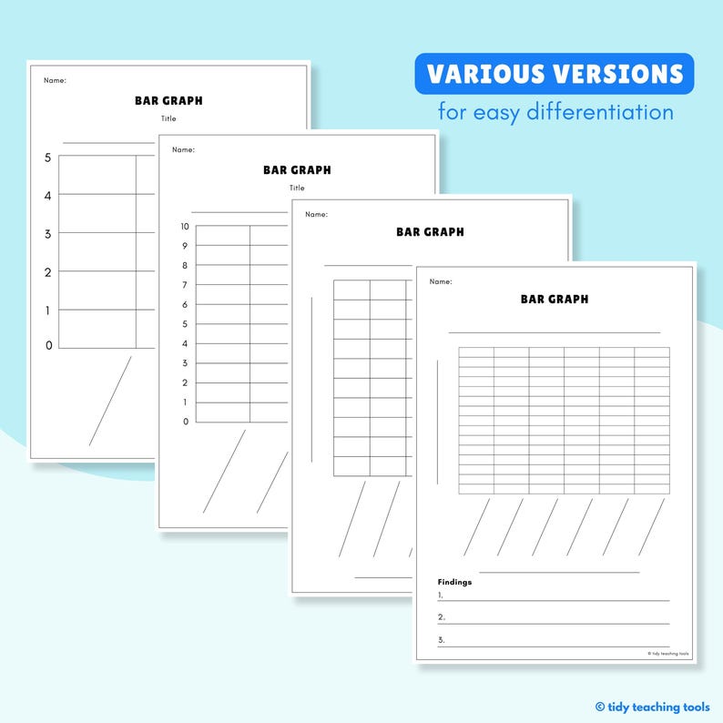 Editable Blank Graph Templates | Tally Chart, Pictograph, Bar Graph ...