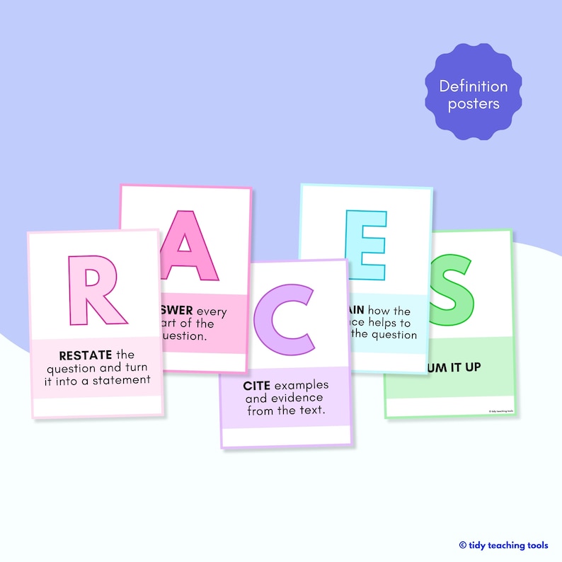RACE and RACES | Posters + Worksheets - Etsy