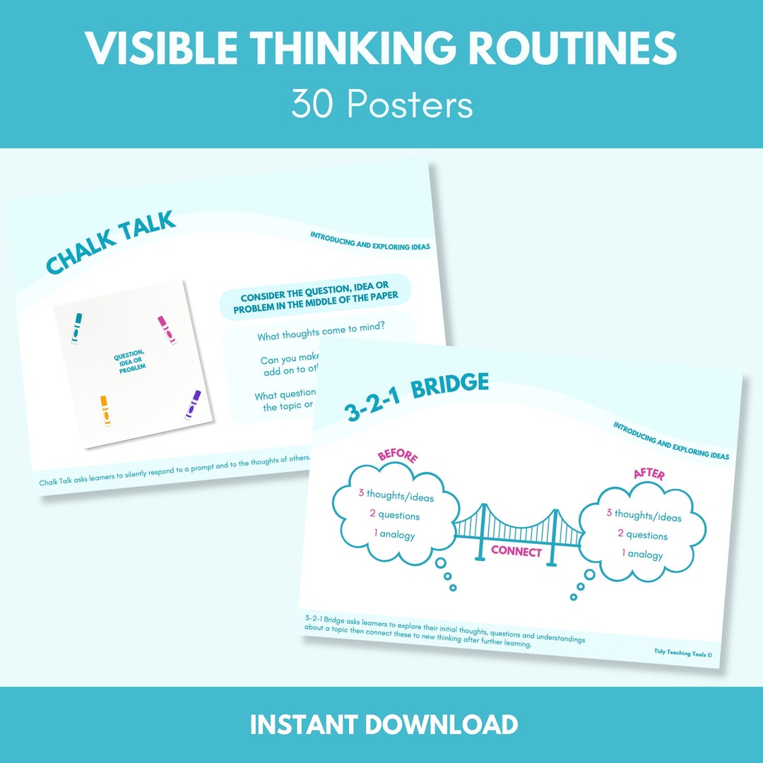 30 X Visible Thinking Routines Cultures Of Thinking Etsy