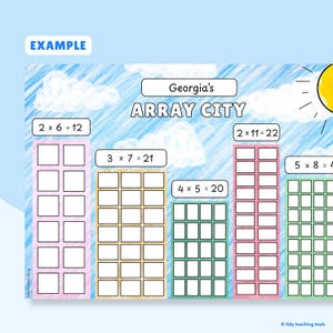 Make an Array City | No Prep Repeated Addition & Multiplication ...
