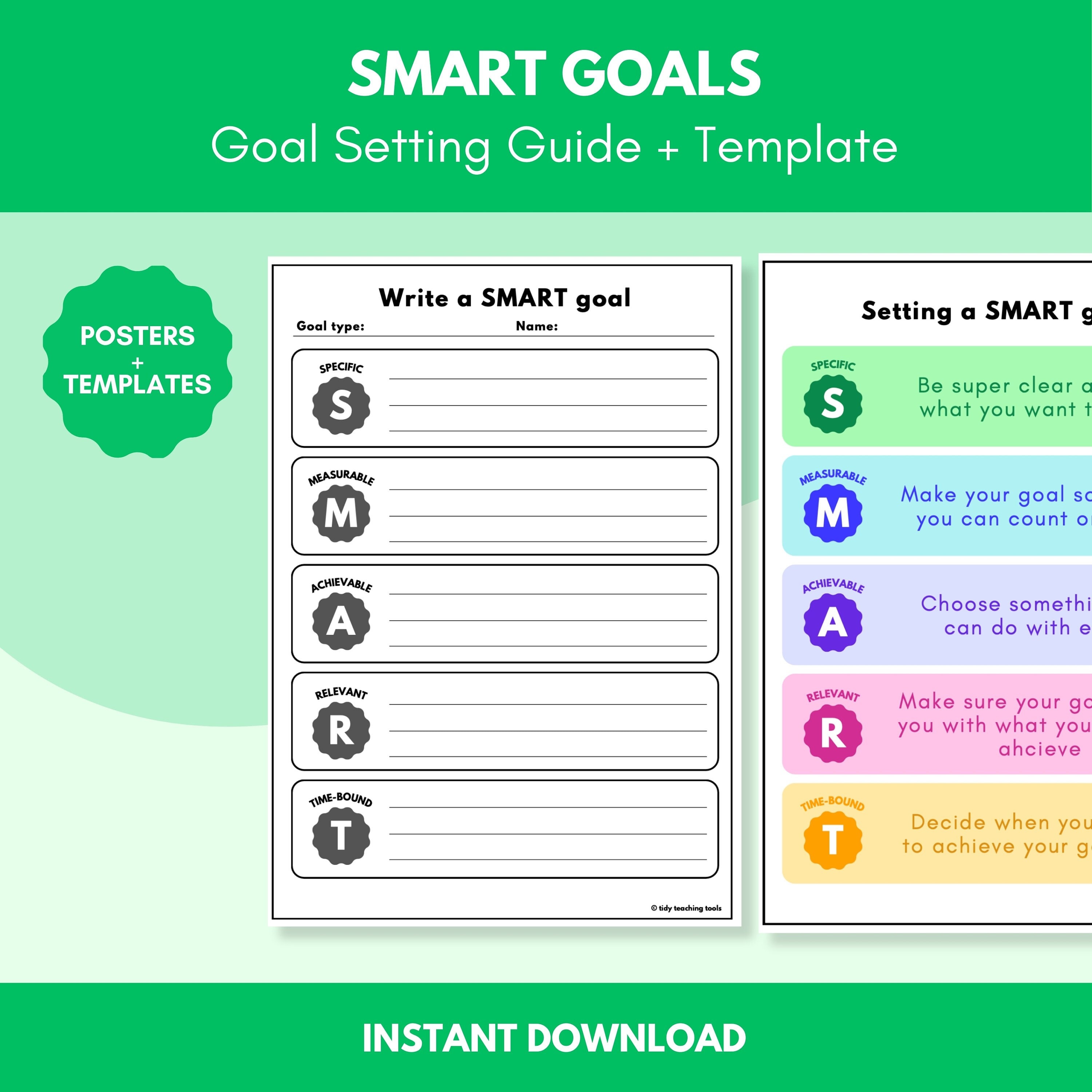 SMART Goals Guide Task - Etsy