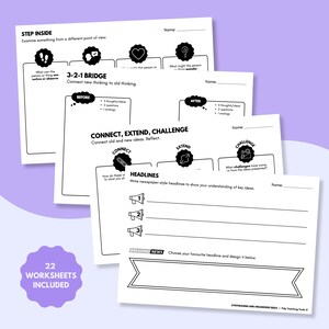 22 X Visible Thinking Routines Worksheets | Cultures of Thinking - Etsy