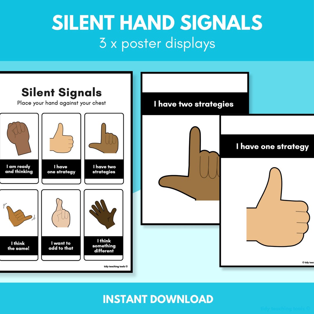 Silent Hand Signals Posters - Etsy