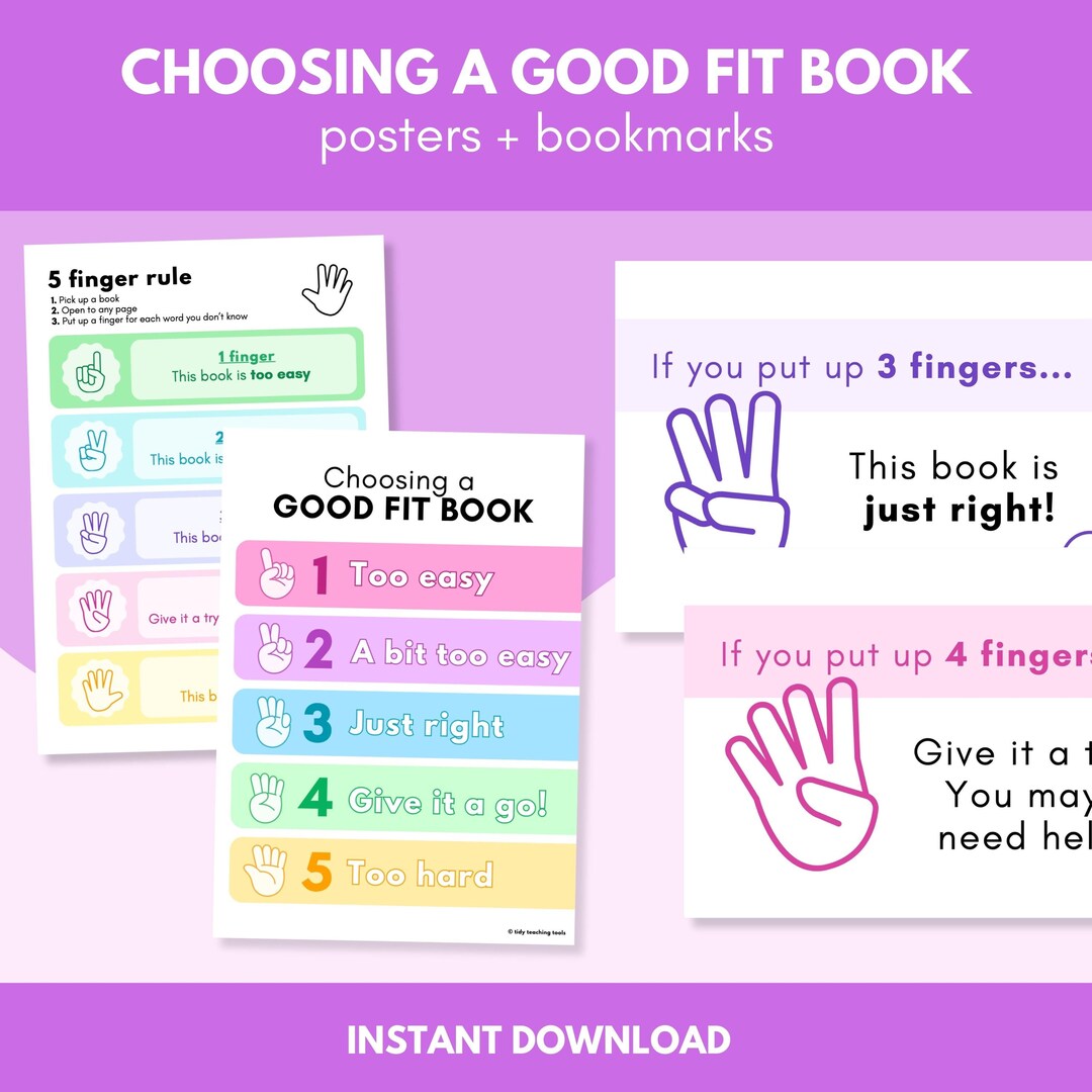 Choosing a Good Fit Book Posters Bookmarks - Etsy