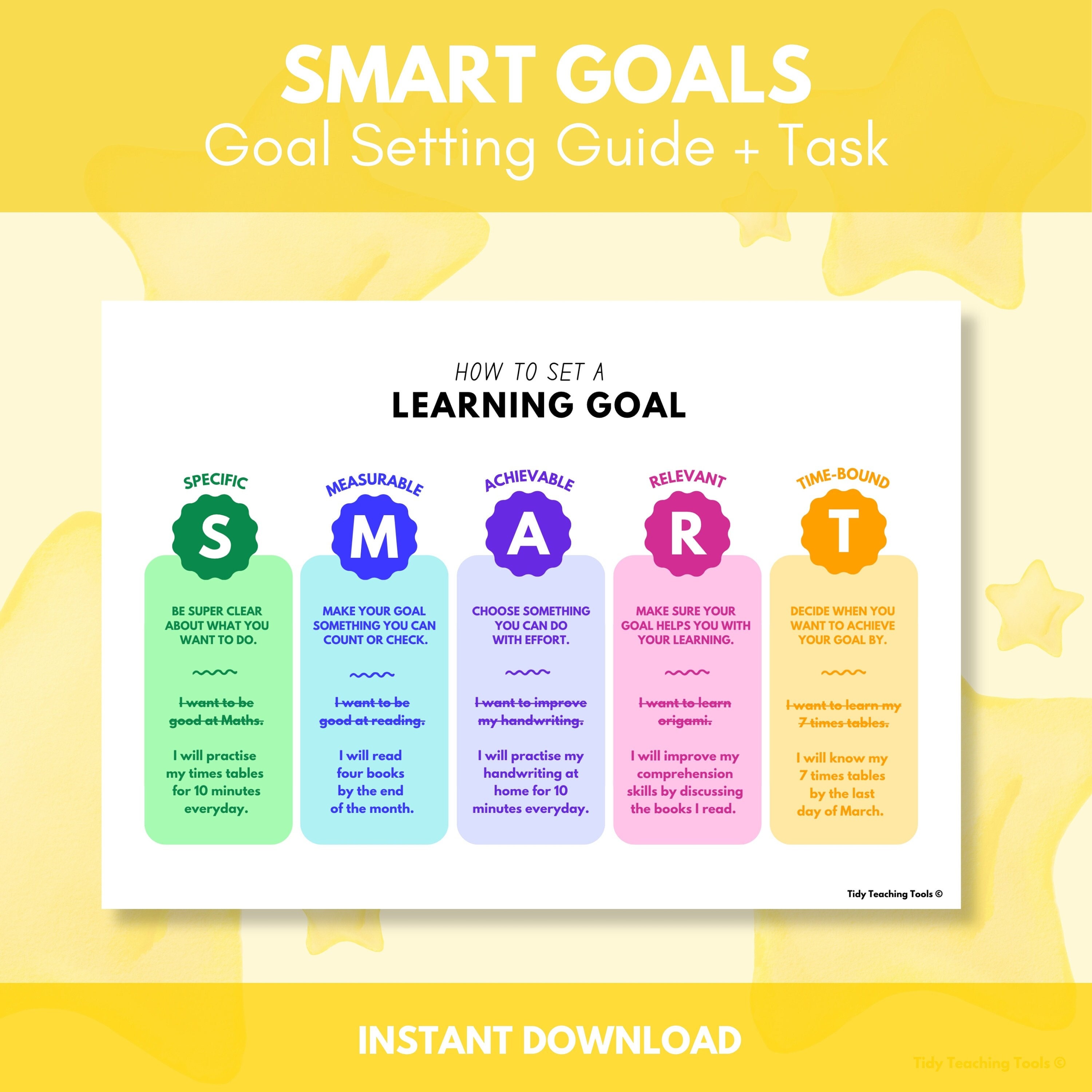 SMART Goals Guide Task - Etsy