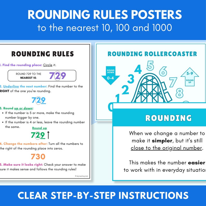 Rounding Posters | 10, 100 & 1000 - Etsy