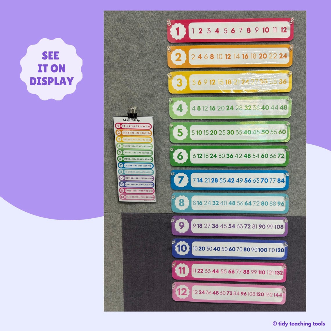 Skip Counting | Wall Display + Strips - Etsy